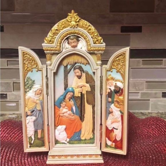 Home Interiors | Holiday | Home Interiors Resin Ornate Nativity Scene ...